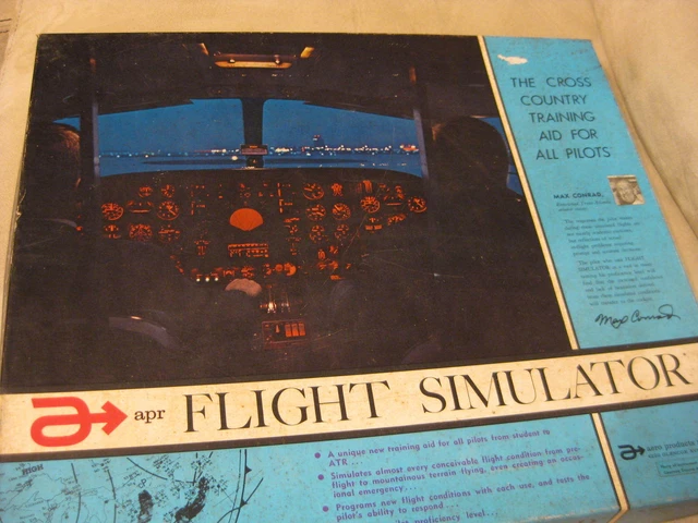 VINTAGE FLIGHT SIMULATOR Board Game Training Airplane Pilots 1965 AERO ...