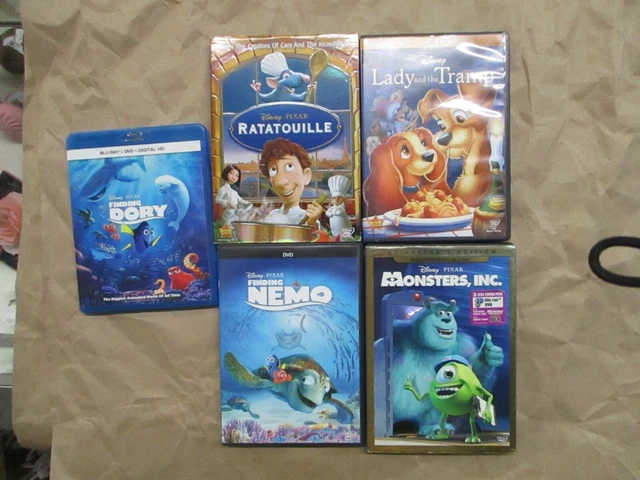 DISNEY BLUE DVD Lot ( Finding Dory, Finding Nemo, Monster,INC ...