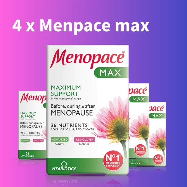 4 X VITABIOTICS Menopace Max Tablets - Pack of 84 £55.00 - PicClick UK