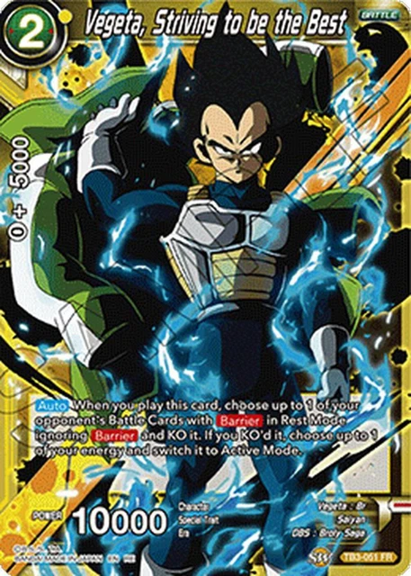 VEGETA, STRIVING TO be the Best TB3-051 FR Mythic Reprint $2.00 ...