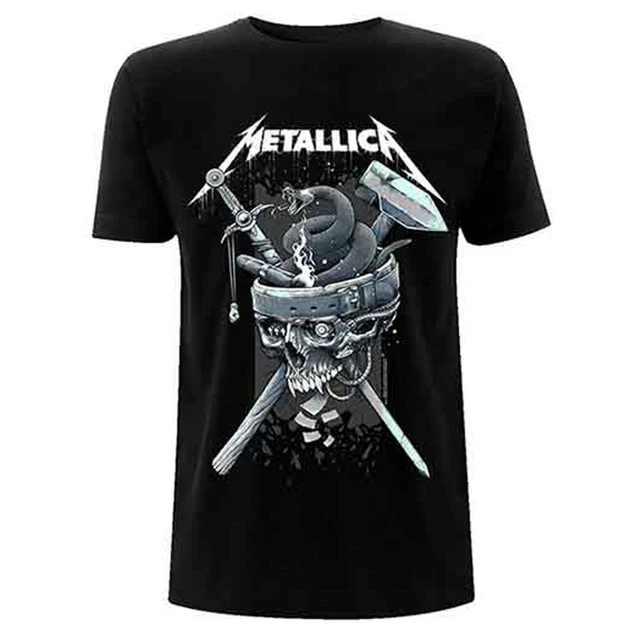 METALLICA T SHIRT History White Band Logo new Official Mens Black £17. ...