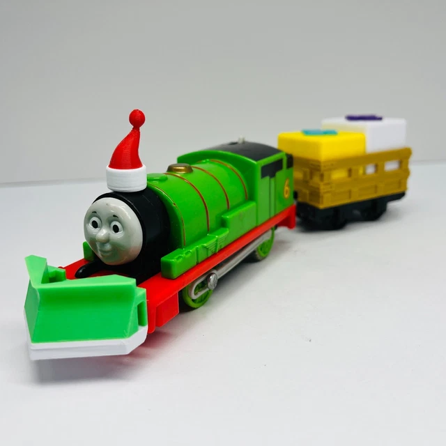THOMAS & FRIENDS Trackmaster Christmas Delivery Plow Santa Train CUSTOM ...