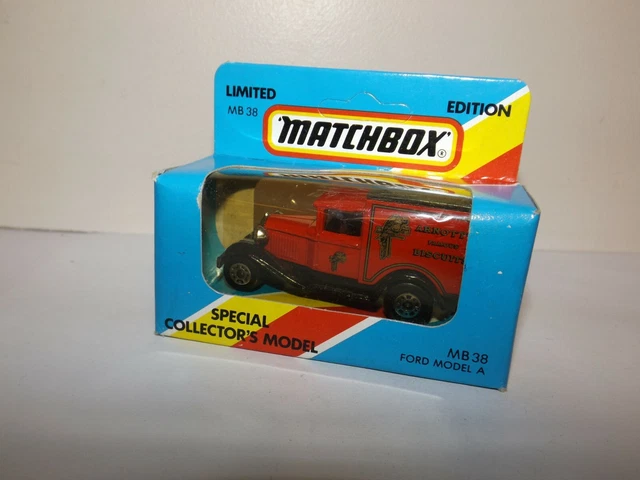 MATCHBOX S/F NO.38-E Model A Ford Van Red 'Arnotts Biscuits' Mib £3.80 ...