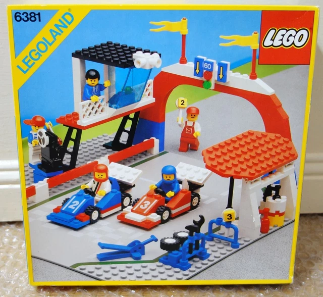 1987 LEGO LEGOLAND 6381 Motor Speedway Racing Track Complete Set EUR ...