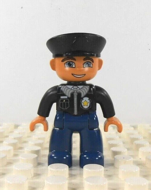 LEGO DUPLO FIGURE Police Officer/Security Guard black cap black/navy £3 ...