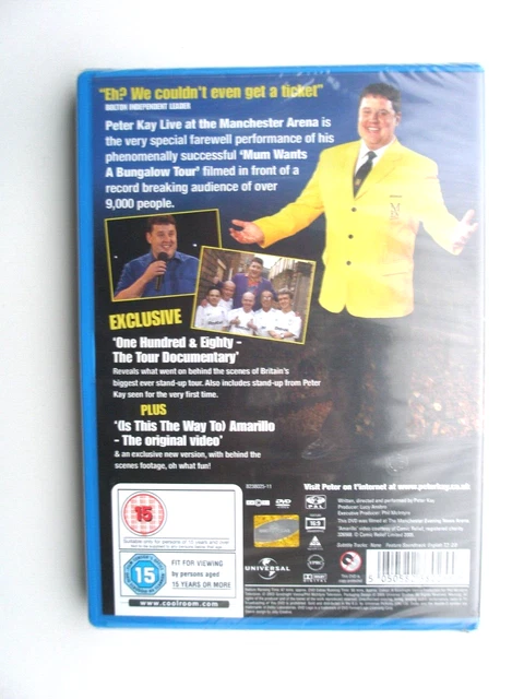 PETER KAY LIVE At The Manchester Arena Brand New And Sealed Dvd. £4.20 ...