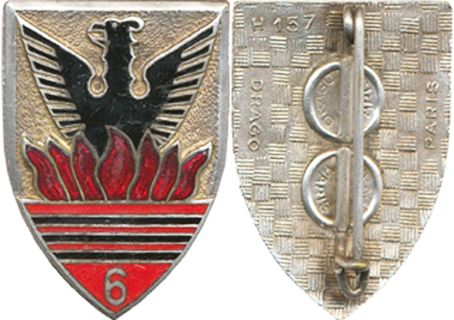6° RÉGIMENT DE Chasseurs d’Afrique, émail, flammes rouge foncé, Drago 157 (7602) EUR 18,00 ...
