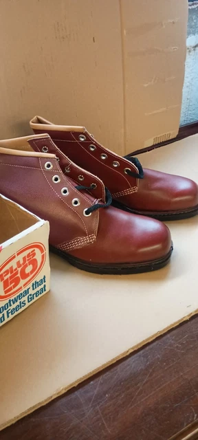 PLUS 50 LEATHER Lace Up Steel Toe Ankle Boots Size UK 8 £52.69 ...