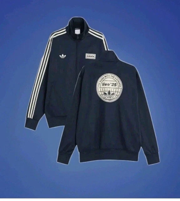 OASIS X ADIDAS Live '25 Tour Firebird Track Jacket Navy Blue Size XL £ ...