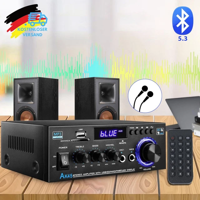 STEREO AMPLIFIER 1000W Verstärker HIFI Digital Bluetooth FM/USB ...