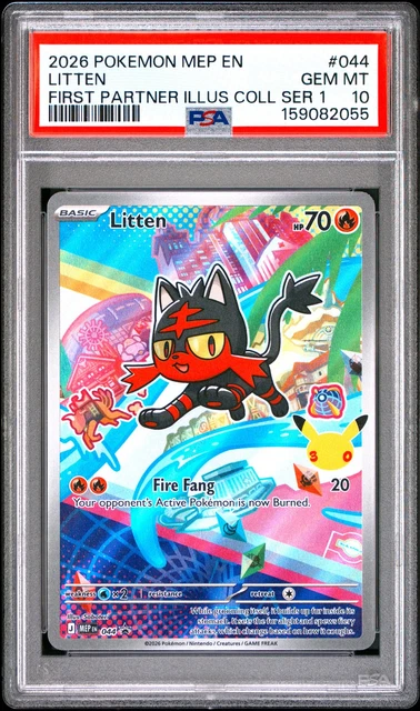 2026 POKEMON FIRST Partner Illustration Collection Series 1 Litten Psa ...