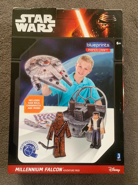 STAR WARS MILLENNIUM Falcon New Adventure Pack Blueprints Paper Craft £ ...