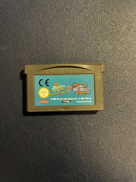 GAMEBOY ADVANCE SPONGEBOB Battle for Bikkini Bottom + Jimmy Neutron Boy ...