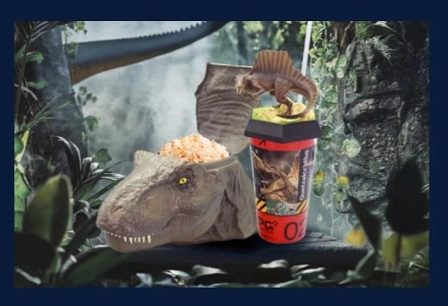 NEW JURASSIC WORLD Rebirth 2025 Odeon Popcorn Bucket Head (tin ...