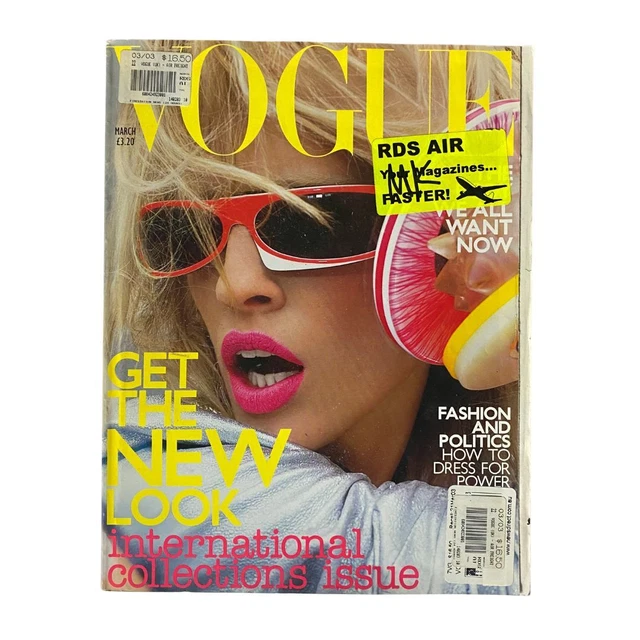 BRITISH VOGUE MAGAZINE March 2003 Natasha Vojnovic Cover No Label £31. ...