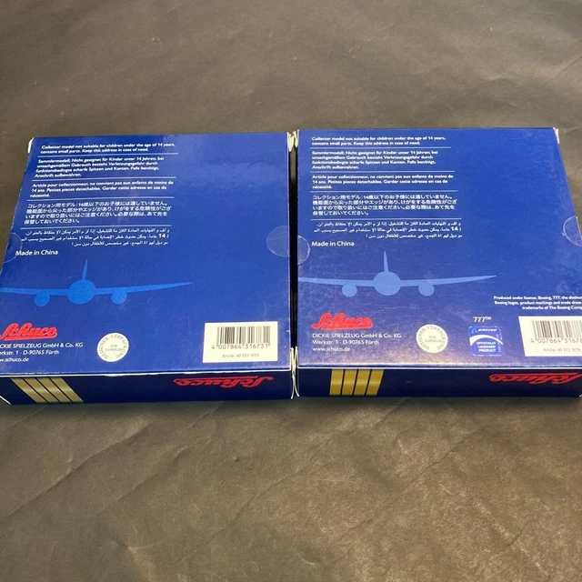 KOREAN AIR 1:600 Scala 2 Aircraft Set Boeing 777-300 & Airbus A380-800 ...