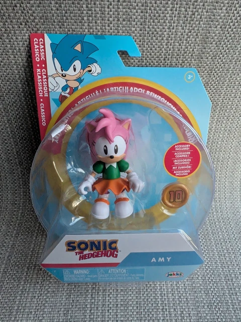 SONIC THE HEDGEHOG Classic Amy with Gold Coin 10cm Figure Jakks Pacific ...