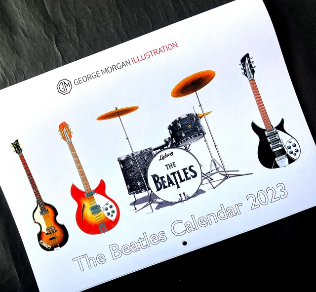 THE BEATLES 2023 Calendar George Morgan Illustration £13.95 - PicClick UK
