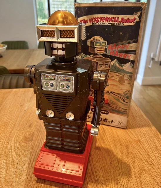 1960S YONEZAWA JAPAN Battery Operated Hysterical Robot & Original ...