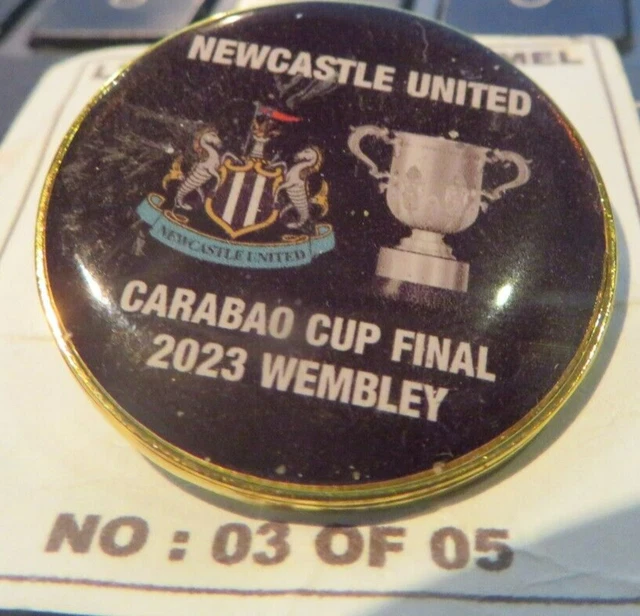 NEWCASTLE UNITED CARABAO Cup 2023 Final Black Badge £8.99 - PicClick UK