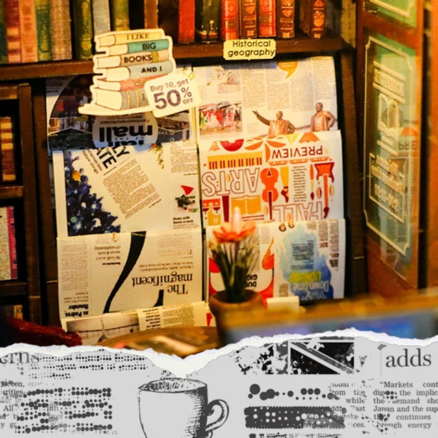 DIY BOOK NOOK Kit 3D Holzpuzzle Bücherregal Einsatz DIY ...