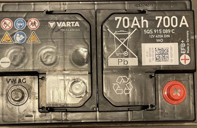ORIGINAL VW AUTOBATTERIE Batterie Starterbatterie 12V 70Ah 700A 5QS 915 ...