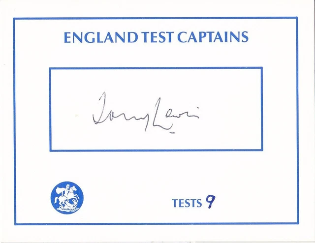 ENGLAND CRICKET TONY LEWIS Signed Test CAPTAINS Card b.1938 £25.00 ...