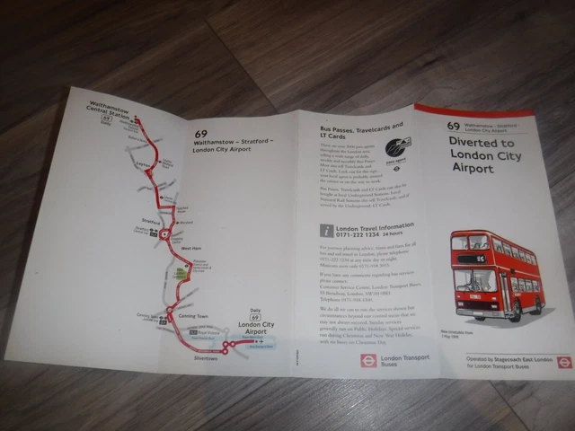 LONDON TRANSPORT BUSES - Route 69 timetable, Stagecoach East London ...