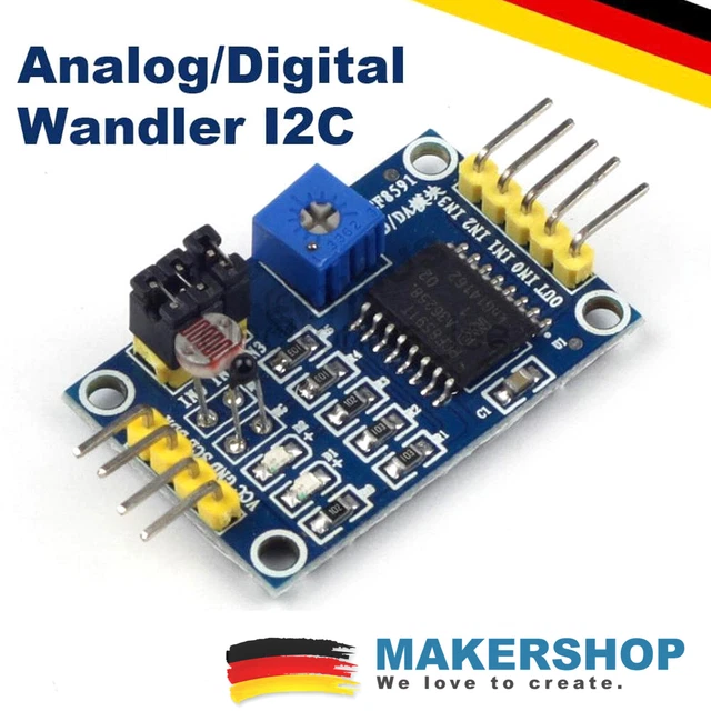 CONVERTITORE AD DIGITALE/ANALOGICO I2C PCF8591 4 canali ADC DAC 8 bit ...