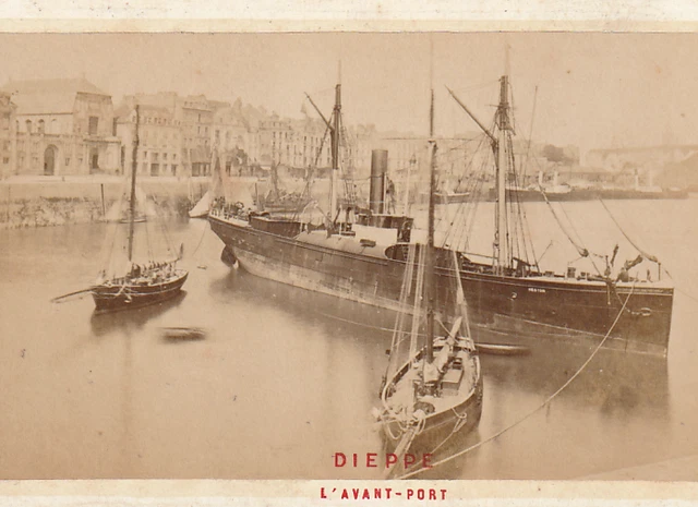 RARE CDV DIEPPE L' AVANT PORT SEINE MARITIME vers 1880 EUR 29,00 ...