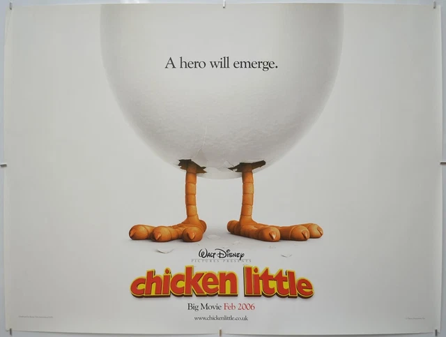 CHICKEN LITTLE (2005) Original Quad Film Poster - Zach Braff, Steve ...