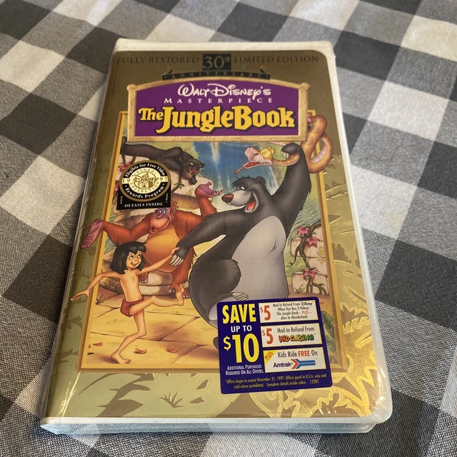THE JUNGLE BOOK VHS Movie 30Th Anniversary Masterpiece Walt Disney ...