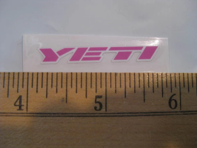 DECALCOMANIA ADESIVO TELAIO adesivo 2" CICLI YETI ROSA BICICLETTE YETI ...