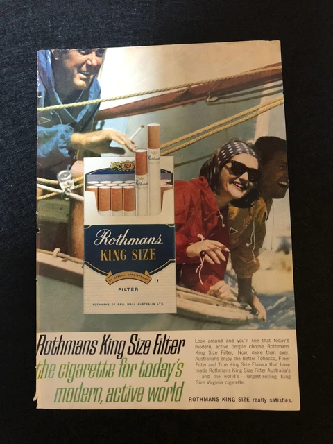 ROTHMANS KING SIZE Cigarettes Original Print Advertising 1960’s $16.50 ...