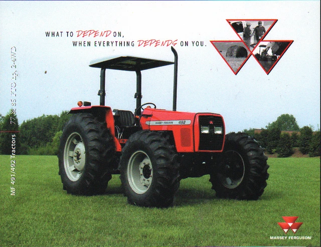 MASSEY FERGUSON 491 and 492 Tractor Brochure Leaflet £5.00 - PicClick UK