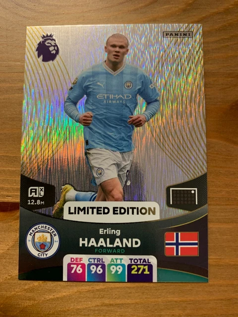 PANINI ADRENALYN XL Premier League 2024 Erling Haaland Limited Edition ...