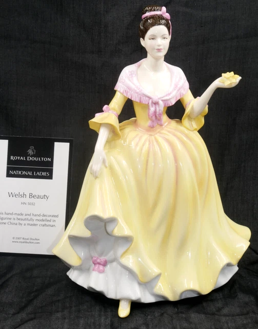ROYAL DOULTON NATIONAL LADIES WELSH BEAUTY FIGURINE HN5032 LADY FIGURE ...