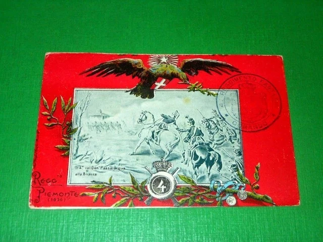 CARTOLINA MILITARIA - 4° Reggimento Fanteria - Brigata Piemonte 1910 ca. EUR 10,99 - PicClick IT