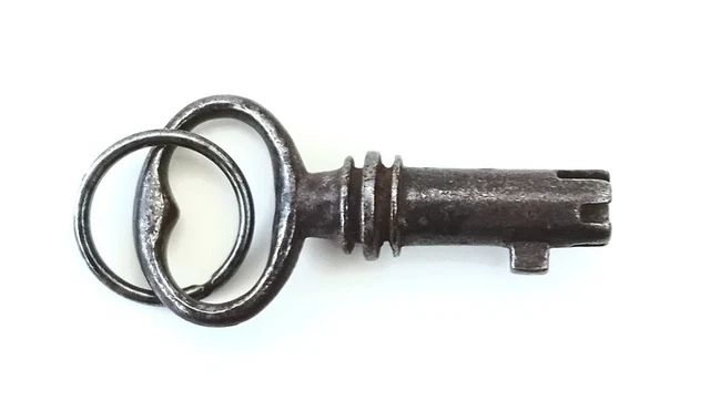 ANTIQUE ORIGINAL C19TH Bramah Key 31mm Lock Box Tantalus Writing Slopes ...