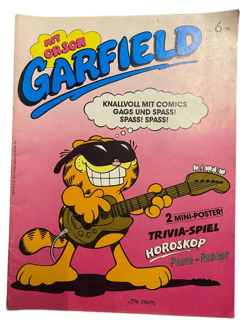 GARFIELD COMIC HEFT Nr. 6/89 Jim Davis Mini-Poster Trivia Horoskop EUR 3,95 - PicClick DE