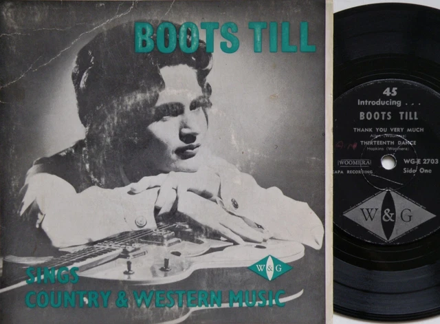RARE BOOTS TILL *Sings Country & Western Music* 1965 Oz W&G Australian ...