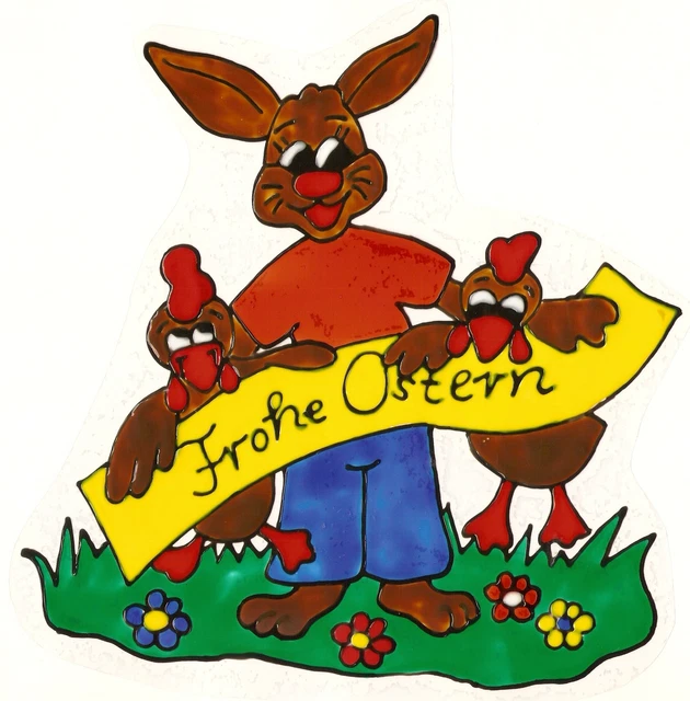 WINDOW COLOR FENSTERBILD Ostern: Osterhase-Frühling-Frohe Ostern ...