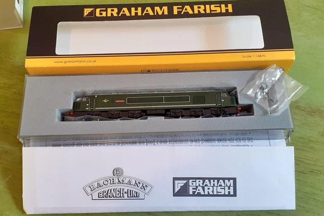 GRAHAM FARISH 371-202 N Gauge - Class 44 Diesel D7 'Ingleborough' Br ...