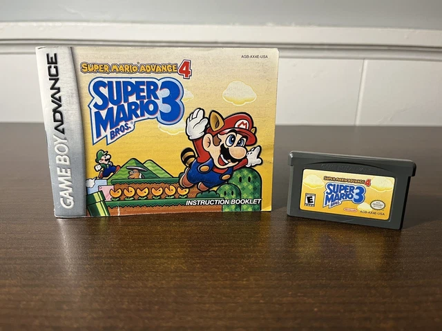 SUPER MARIO ADVANCE 4 Super Mario Bros 3 GBA - Nintendo Game Boy ...