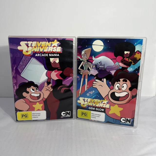 STEVEN UNIVERSE DVD Lot x2 Gem Glow - Arcade Mania DVD - Region 4 ...