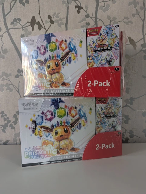 POKÉMON TCG SV8.5 Prismatic Evolutions Costco 2 Pack ETB & Booster ...