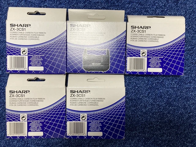 GENUINE OEM SHARP ZX-3CS1 Correctable Carbon Film Ribbon bundle £20.00 - PicClick UK