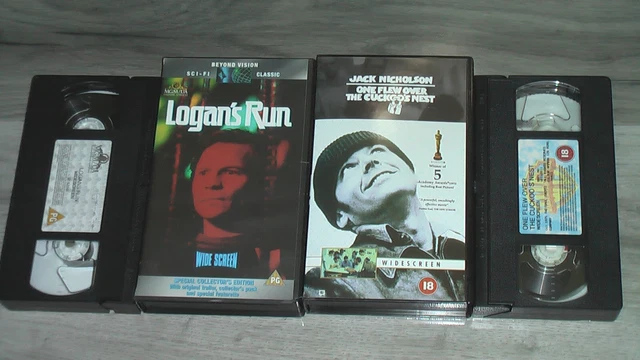 LOGAN'S RUN & One Flew Over The Cuckoo's Nest VHS Video Tape joblot x2 ...