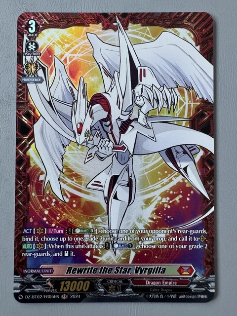 CARDFIGHT VANGUARD REWRITE The Star Vyrgilla (Dragon Empire) Dz-Bt02/Fr05En Fr EUR 32,21 ...