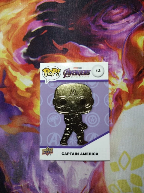 2023 UPPER DECK Funko Pop Marvel Infinity Saga CAPT AMERICA Gold Emboss ...